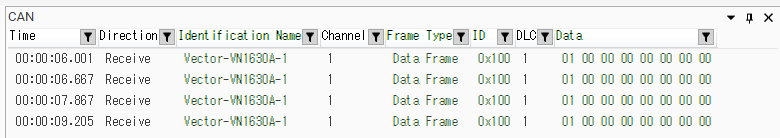 CAN のメッセージを編集・送信・受信する - AUTOmealドキュメント